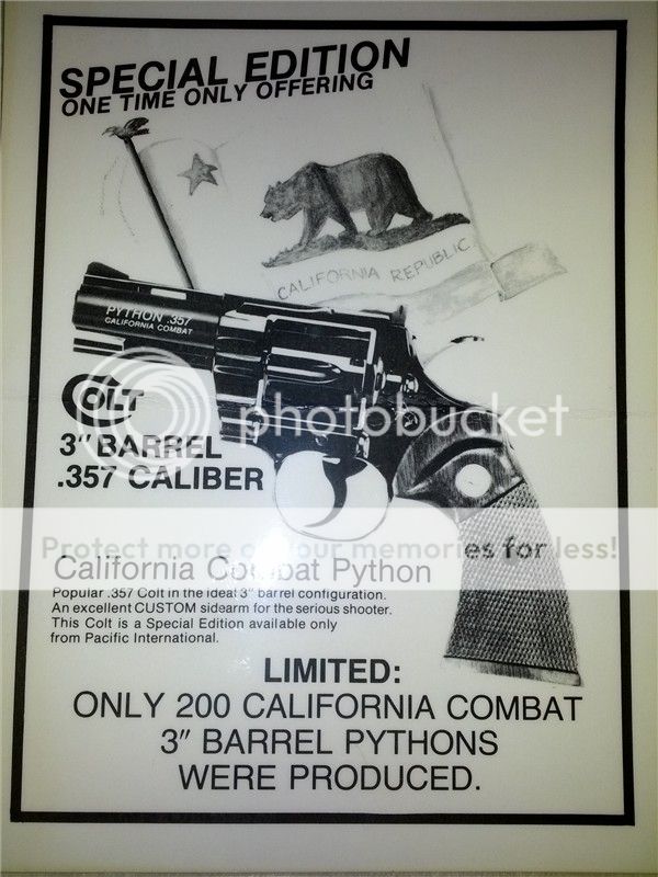 WTS: Colt Python California Combat 3" Rare! - Calguns.net