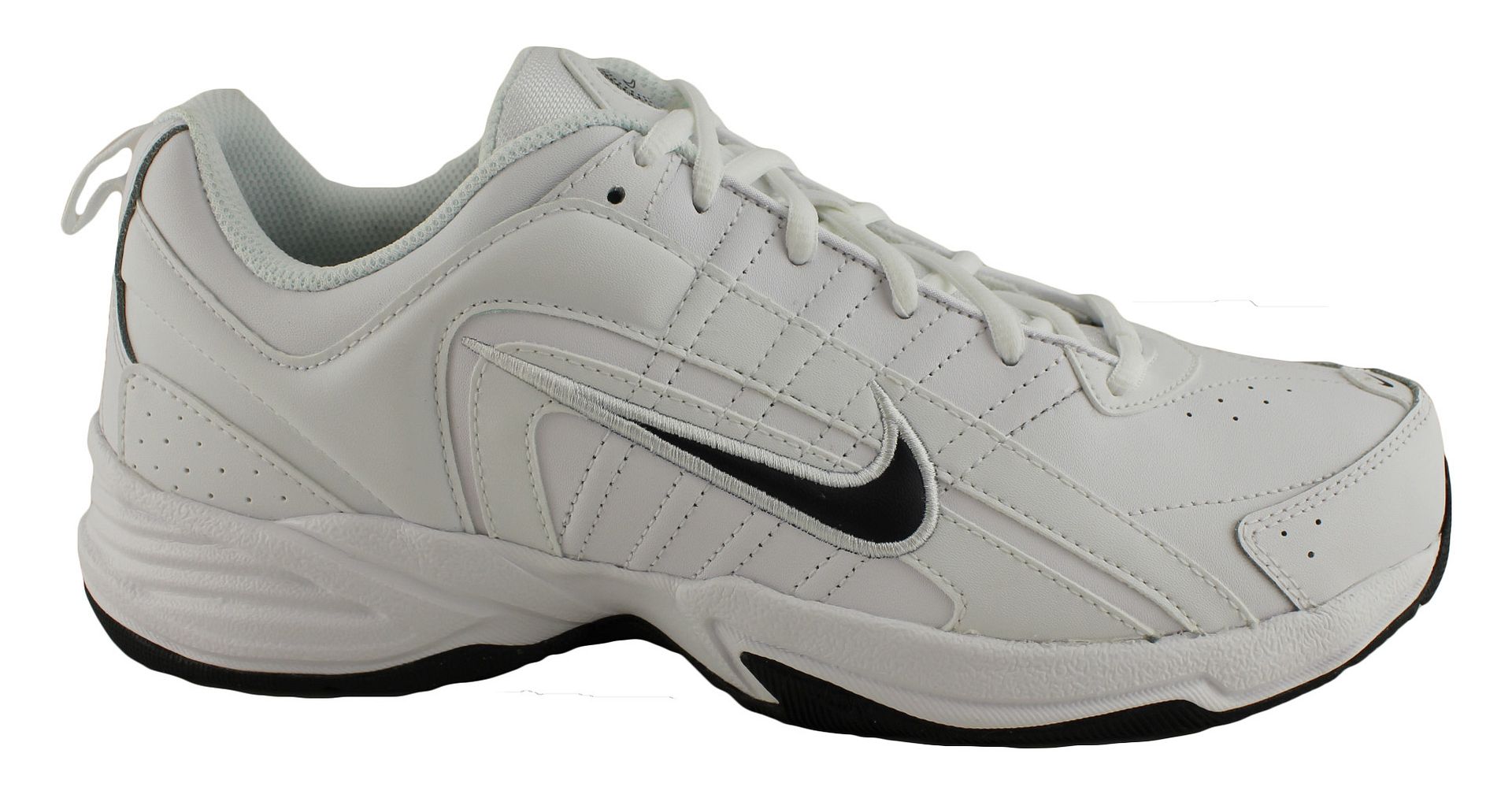 NIKE T-LITE VIII WHITE LEATHER (4 E)WIDTH MENS SHOES/RUNNERS/SNEAKERS ...